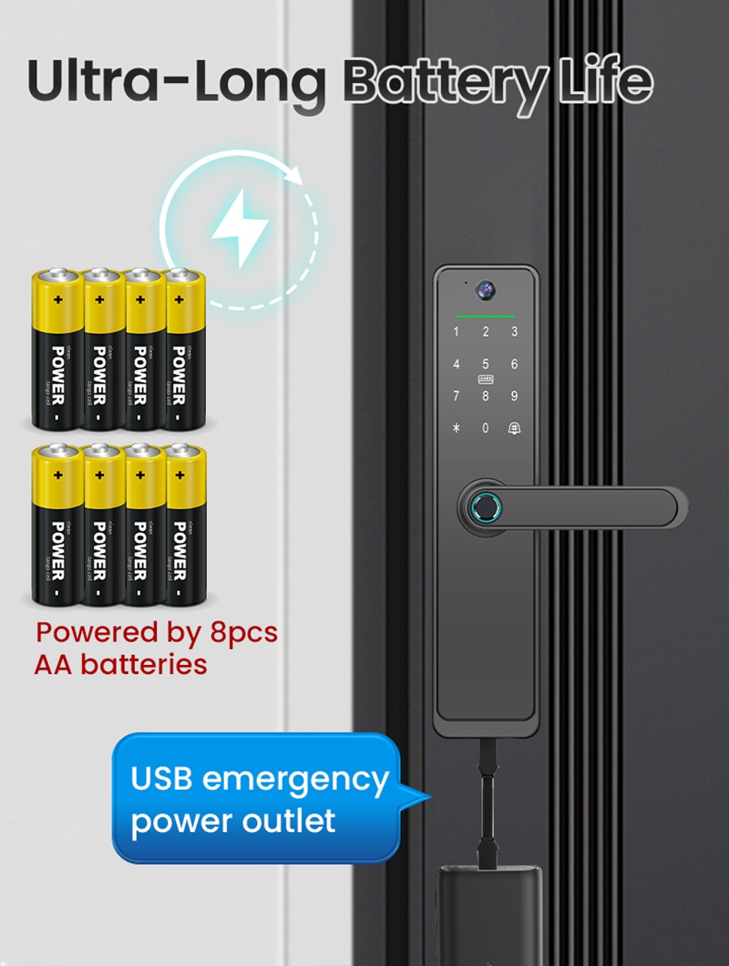 China 630 Pro-WiFi Tuya App Smart Lock with Camera/ Aluminum Alloy ...