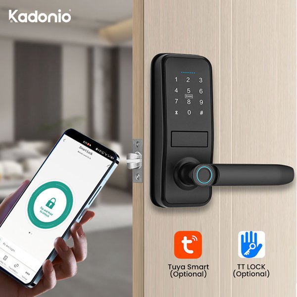 China 710-Keyless Fingerprint Smart Deadbolt Lock with Handle/ Keypad ...