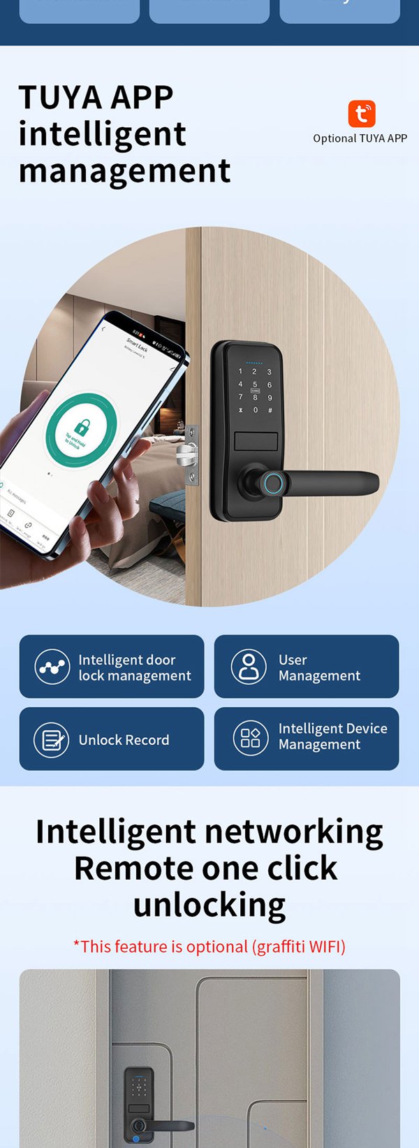 China 710-Keyless Fingerprint Smart Deadbolt Lock with Handle/ Keypad ...