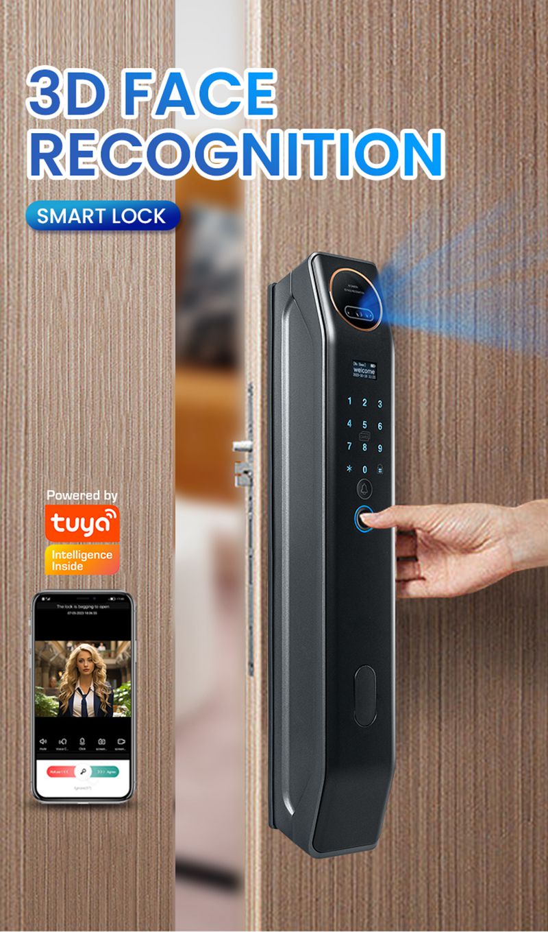 China 833-Facial Recognition Smart Door Lock/ Tuya Manufacturer and ...